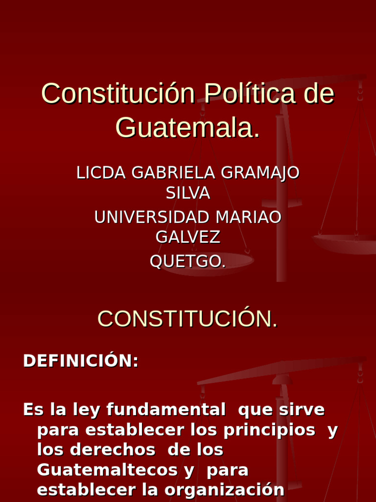 Constitución Política de Guatemala | PDF | Constitución | Derechos