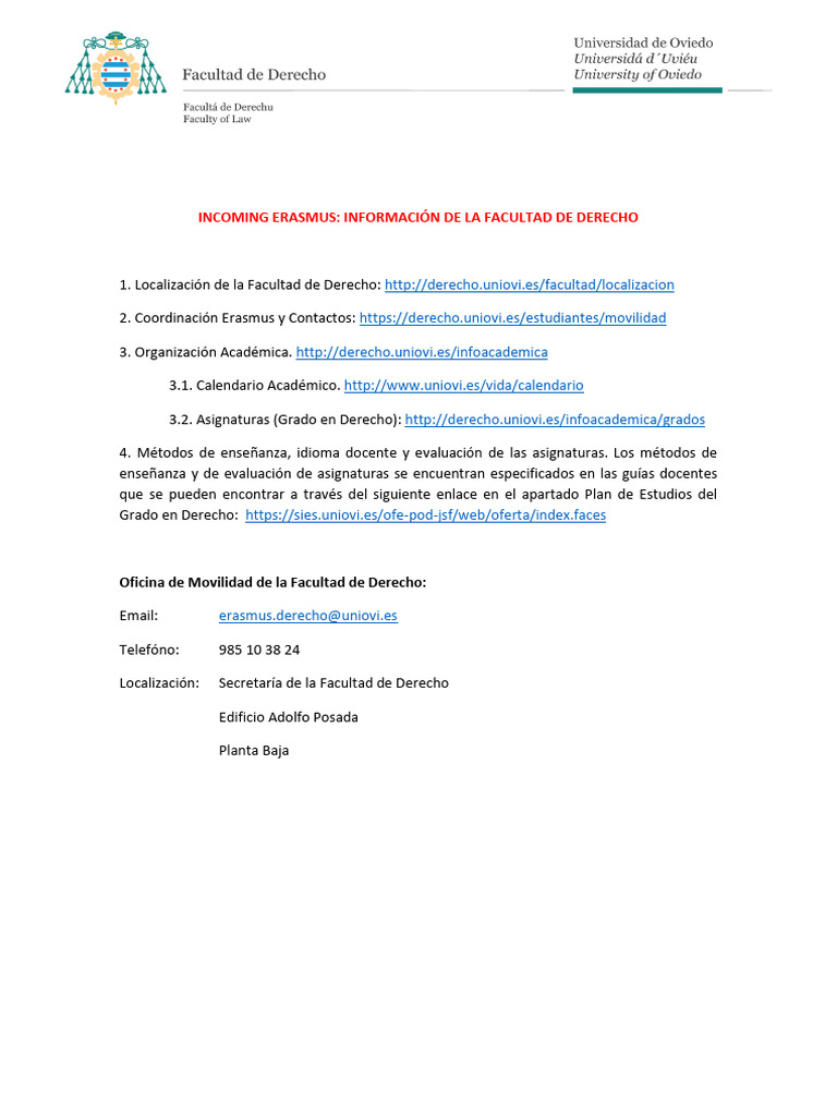 Incoming Erasmus | PDF