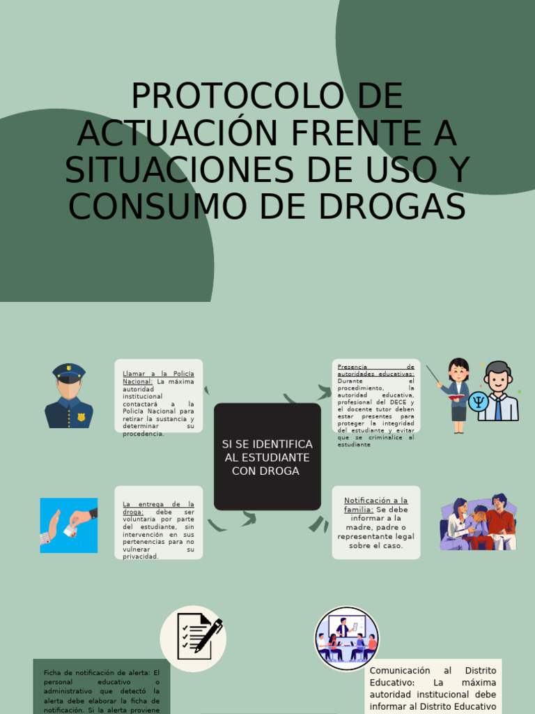 Protocolo de Actuación Frente A Situaciones D e Uso y Consumo de Drogas 2024 | PDF