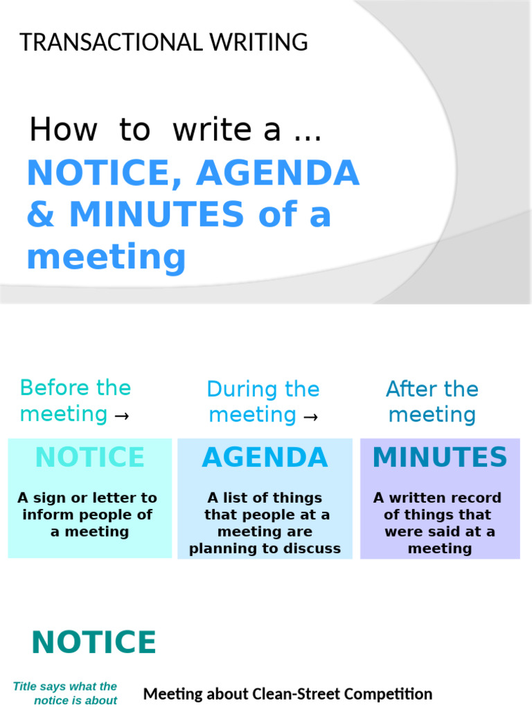 Notice, Agenda, Minutes | PDF