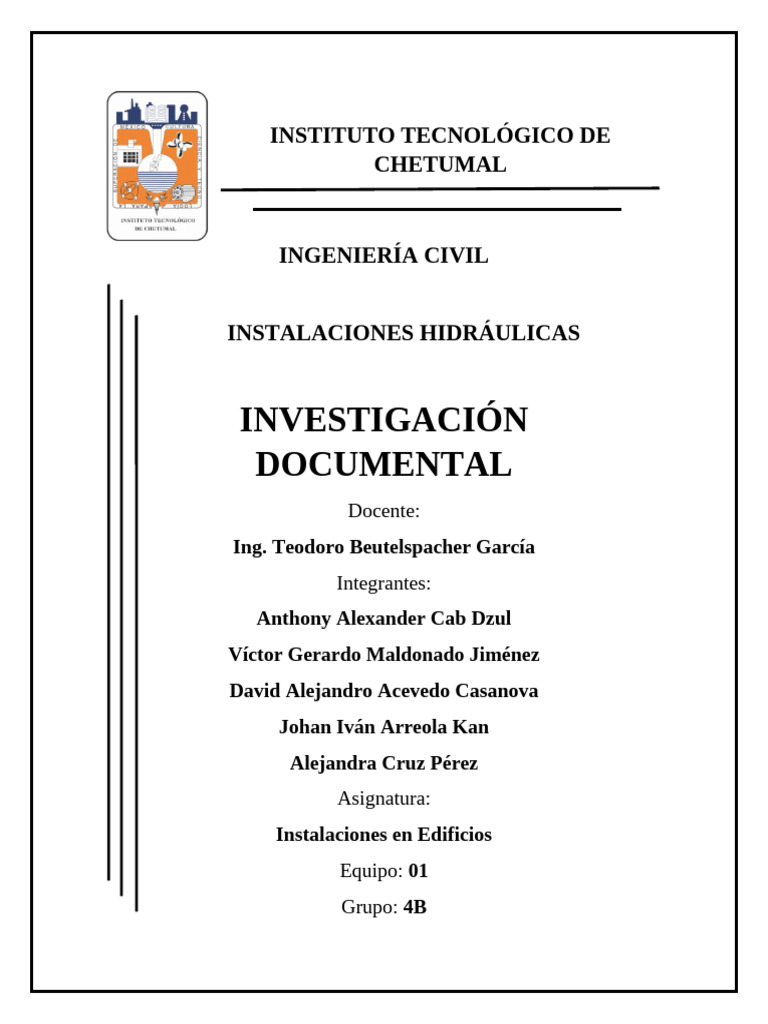 Inv - Doc.Instalaciones Hidráulicas | PDF | Tubería (transporte de fluidos) | Cloruro de polivinilo