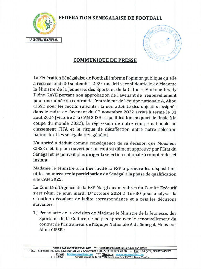 Communiqué FSF | PDF