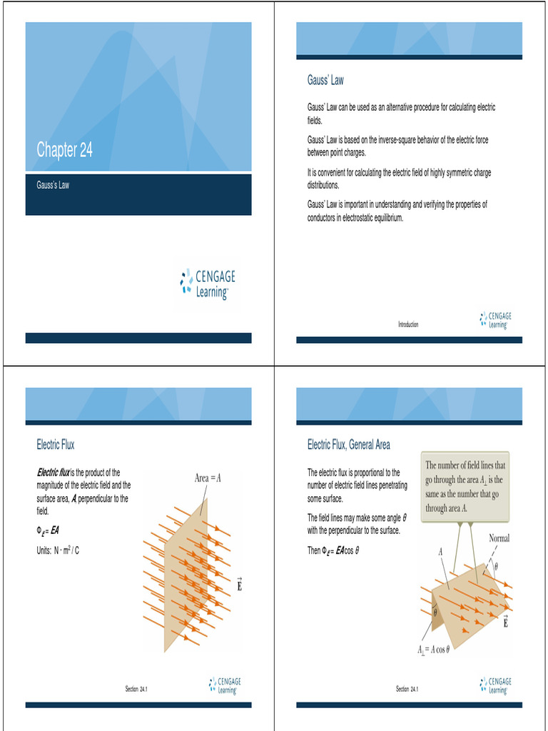 Chapter 24 SEM 411 | PDF | Flux | Sphere