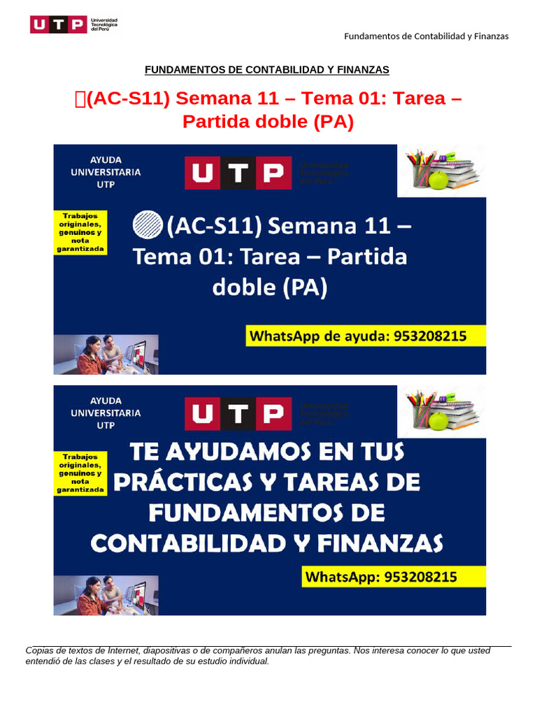 ? (AC-S11) Semana 11 - Tema 01 Tarea - Partida Doble (PA) | PDF ... ? (AC-S11) Semana 11 - Tema 01 Tarea - Partida Doble (PA) | PDF ...