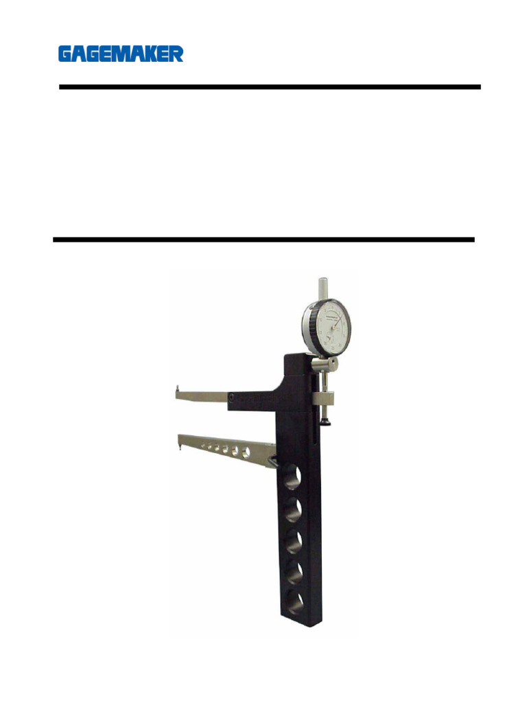 IT-5100 Gage Operation Manual | PDF | Screw | Tools