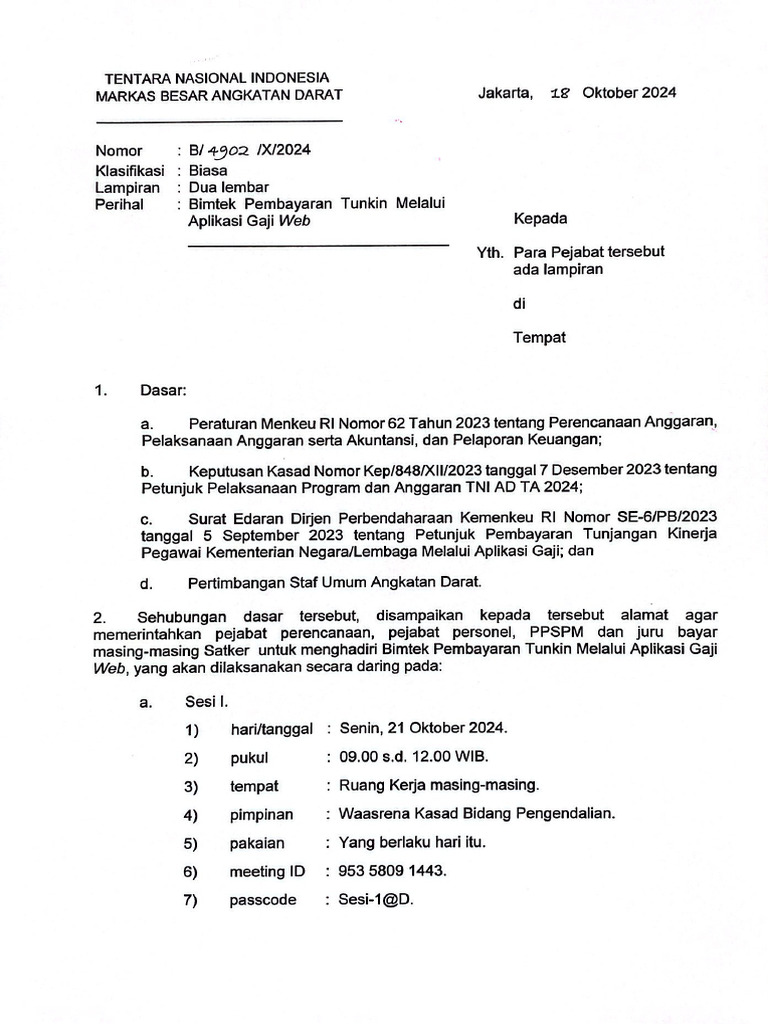 B Vcon Bimtek Tunkin App Gaji Web | PDF