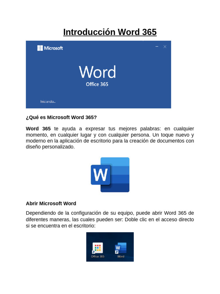Introducción Word 365 | PDF | Archivo de computadora | Microsoft Word