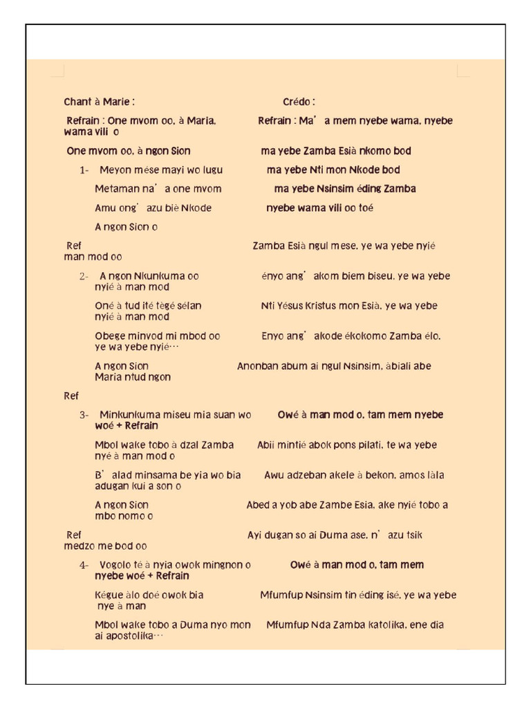 Chants À Apprendre | PDF