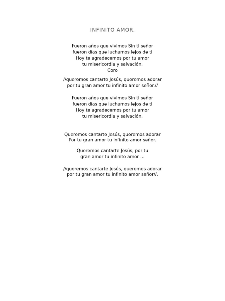 Documento (2)Infinito Amor | PDF