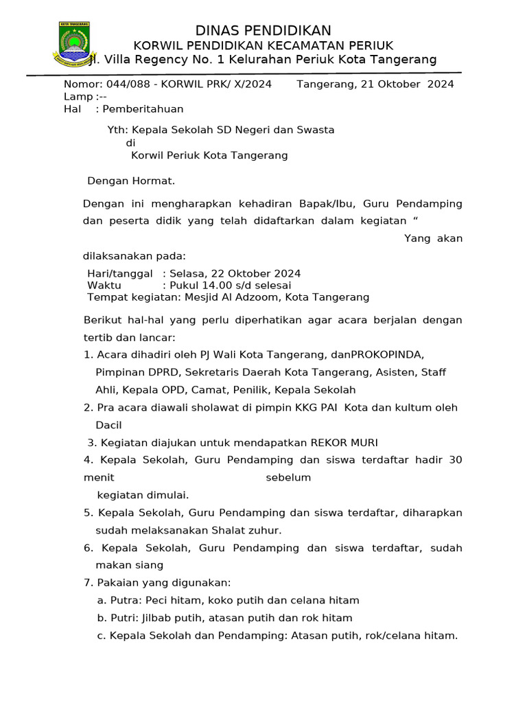 044 Pemberitahuan Wisuda Akbar | PDF