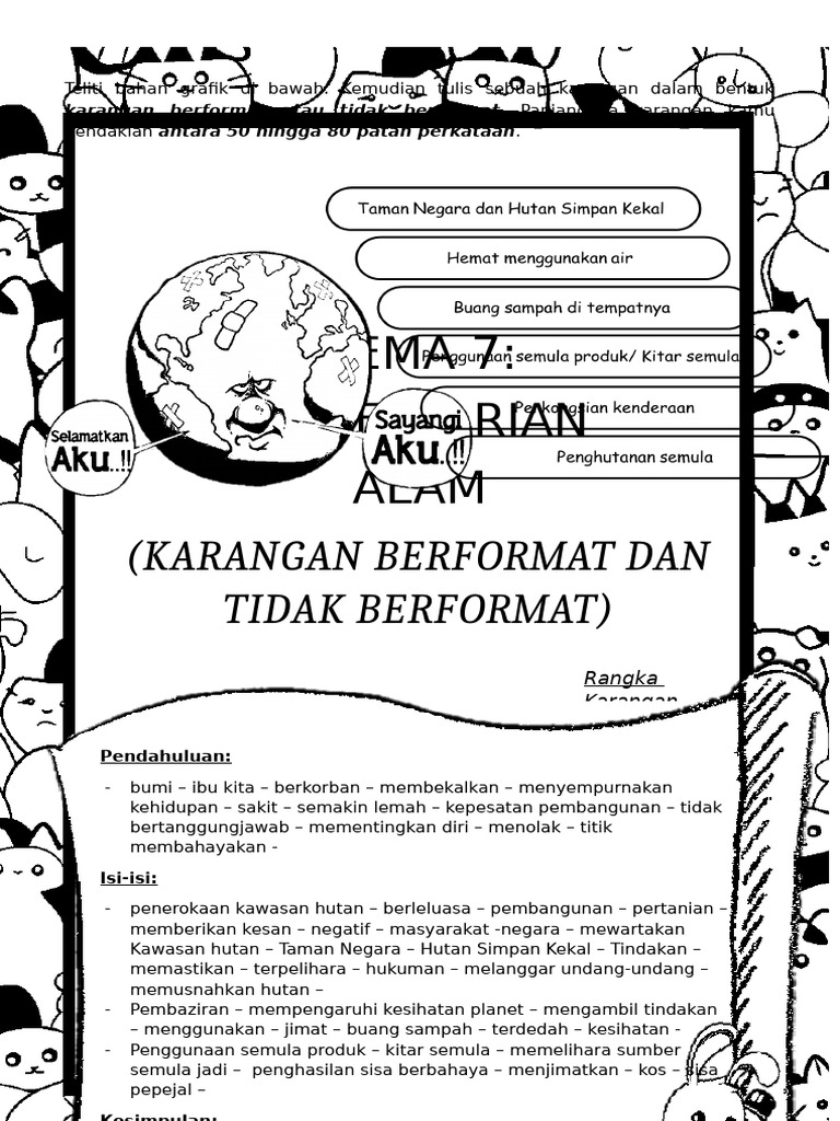 TEMA 7 KARANGAN BERFORMAT DAN TIDAK BERFORMAT COMBINED | PDF