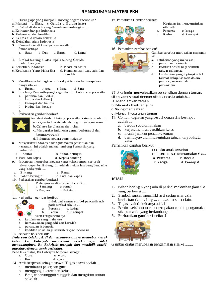 Rangkuman Materi PKN | PDF