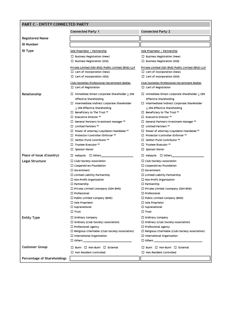 Business Entity Connection Form | PDF | Limited Partnership | Nonprofit ...