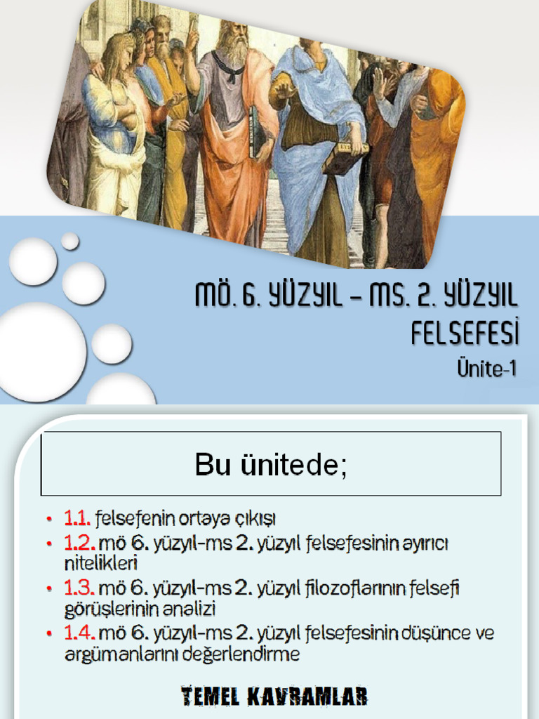 11 Felsefe 1.üni̇te | PDF