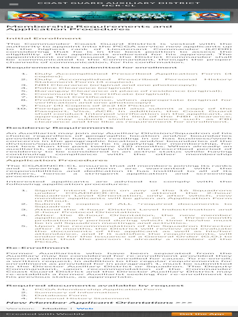 PCGA Membership Application Guide | PDF | National Security