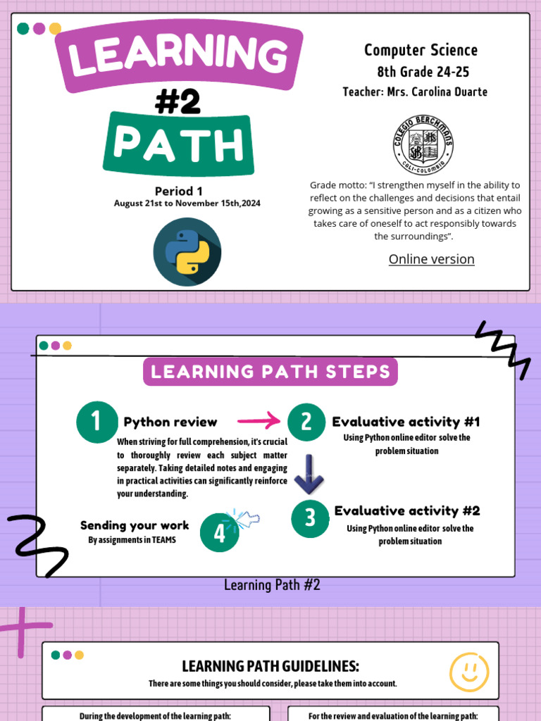 Learning Path #2 CS- 8° -1p-24 -25 | PDF | Python (Programming Language) | String (Computer Science)