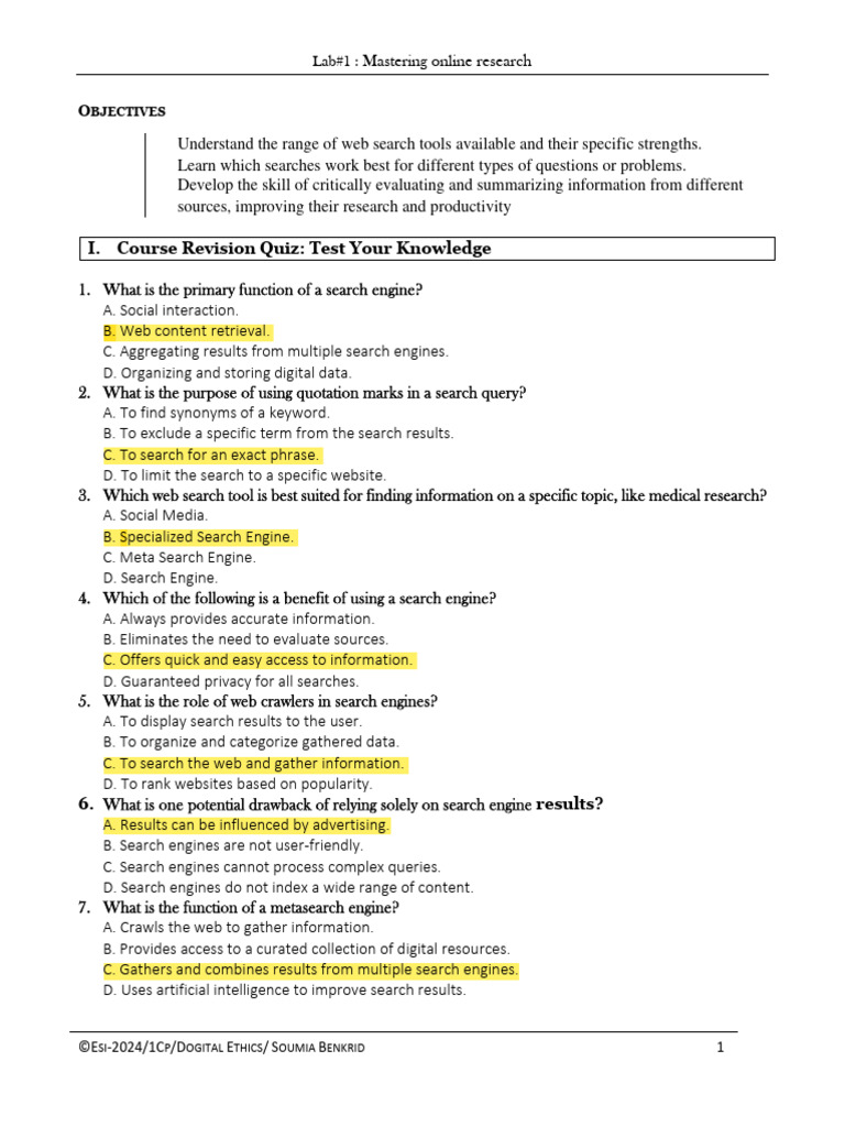 Lab#01 - Mastering Online Research | PDF | Information Science | Computing