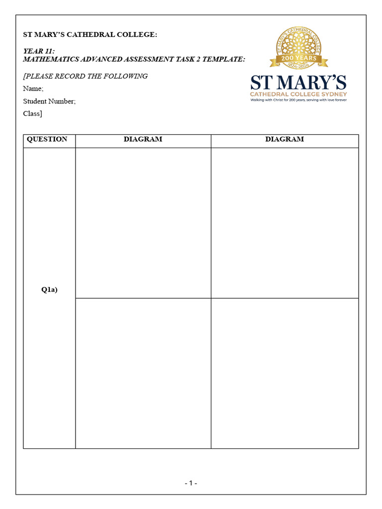 Year 11 Task 2 Template | PDF