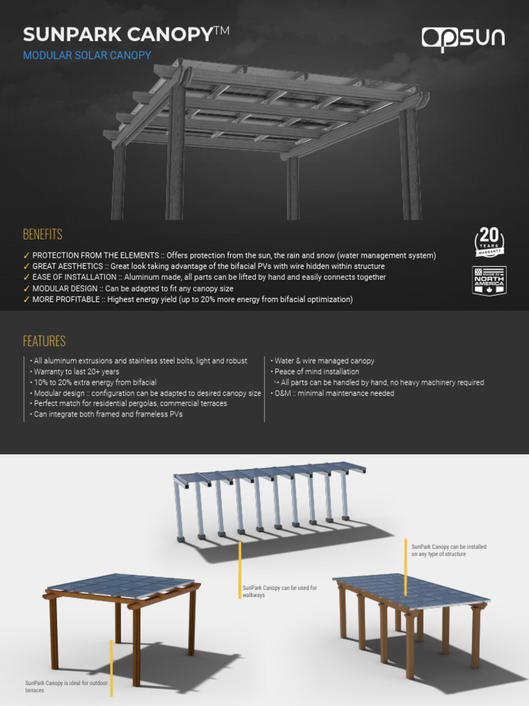 Brochure Solar Canopy | PDF | Photovoltaics