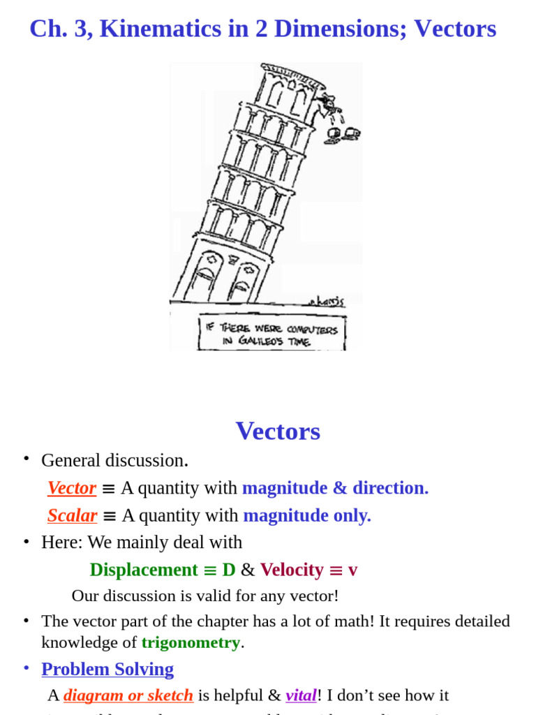 Phy 101 Lecture04 (Vectors) | PDF | Euclidean Vector | Linear Algebra