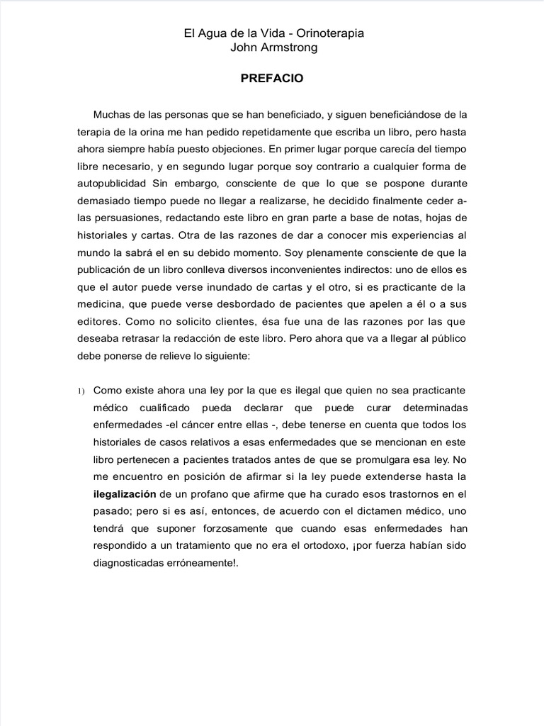 Armstrong John El Agua de La Vida Orinoterapia 117p | PDF | Diabetes ...