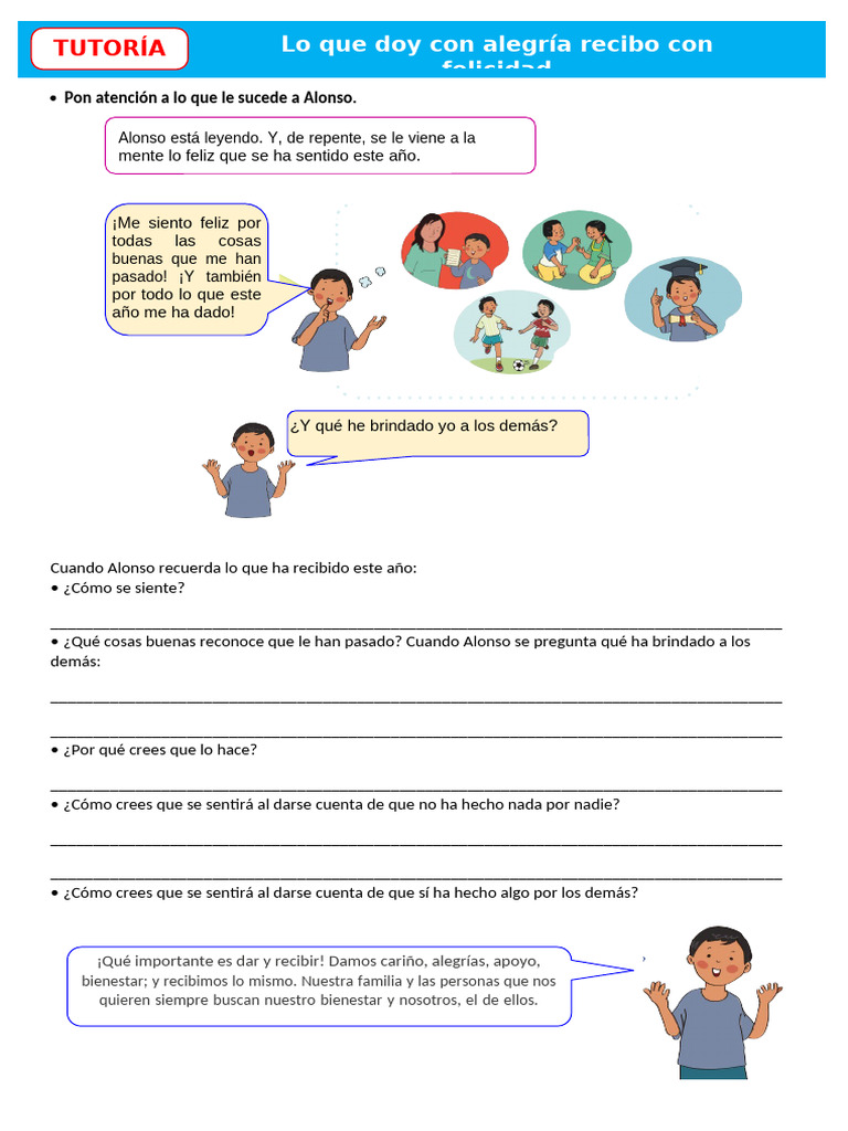 Reflexiones sobre dar y recibir cariño | PDF | Felicidad