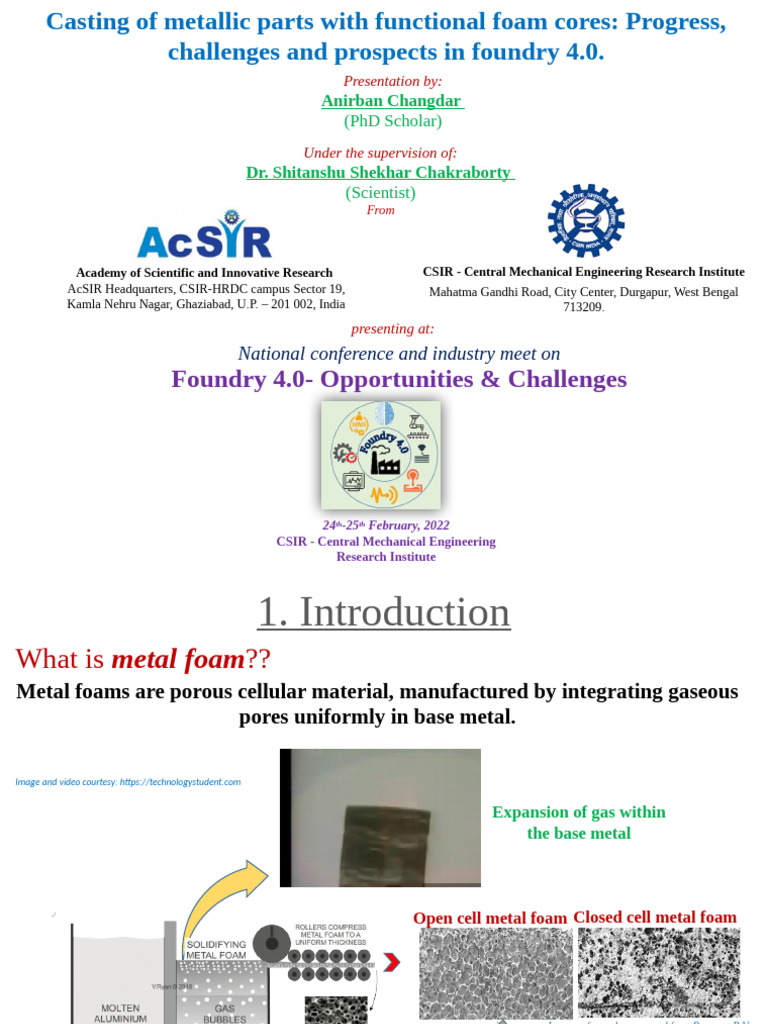 Foundry 4 Presentation | PDF | Foam | Metals