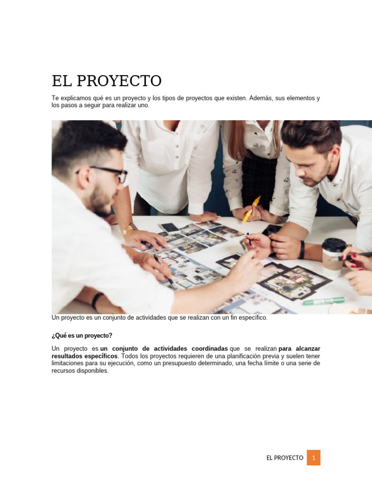 4. PGP. EL PROYECTO. DEFINICION Y TIPOS DE PROYECTOS | PDF | Planificación | Presupuesto