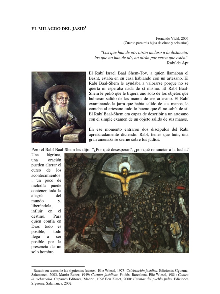 Un Cuento Jasidico | PDF | Judaísmo jasídico | Oración