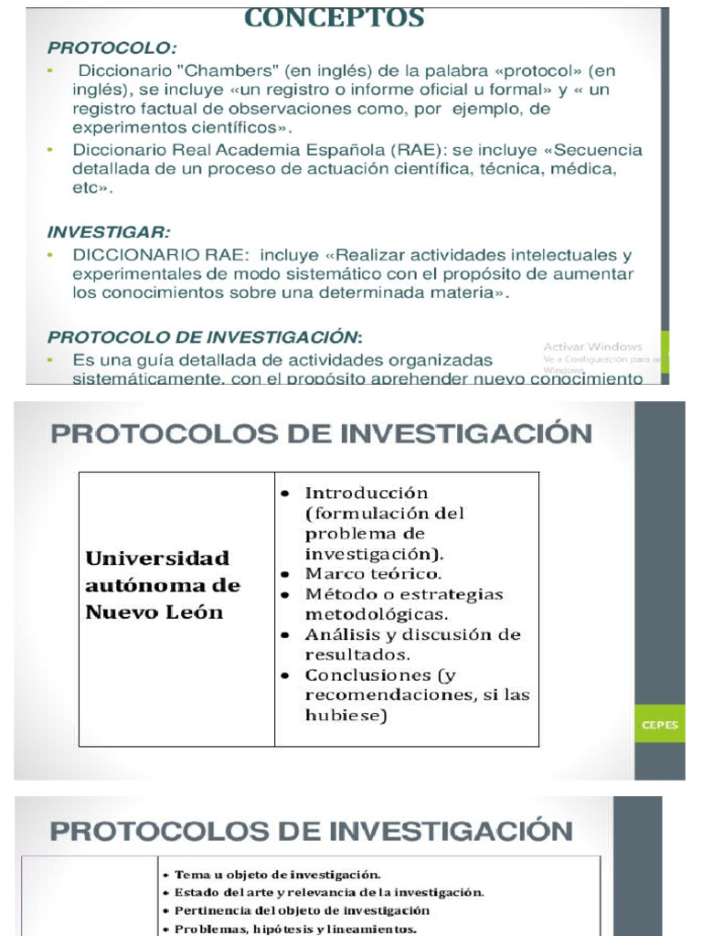 Protocolos de Investigacion. | PDF