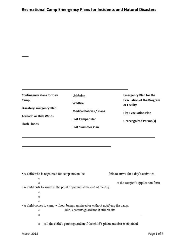 430 Emergency Plans And Fire Prevention Checklist 3 30 18 Guidance