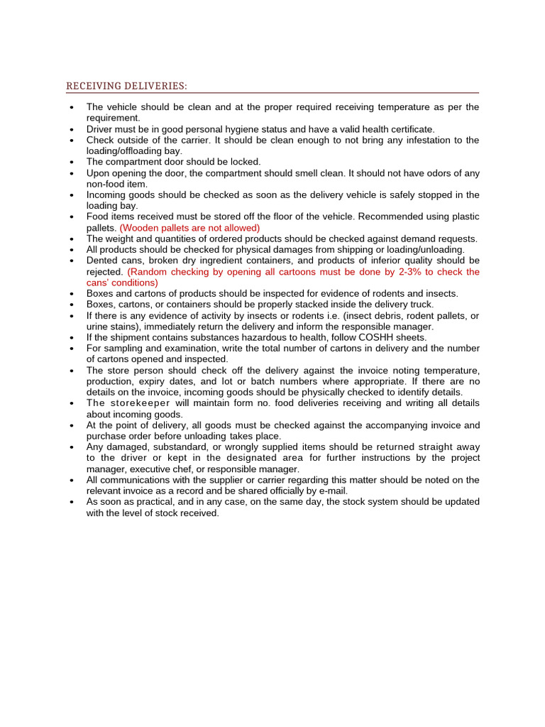 Goods Receiving | PDF | Pallet