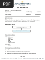 Housekeeping Room Attendant Worksheet | PDF