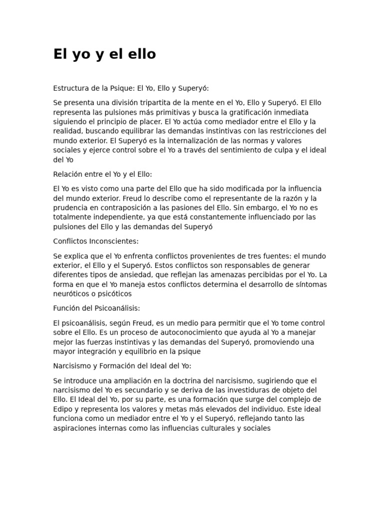 El Yo y El Ello | PDF