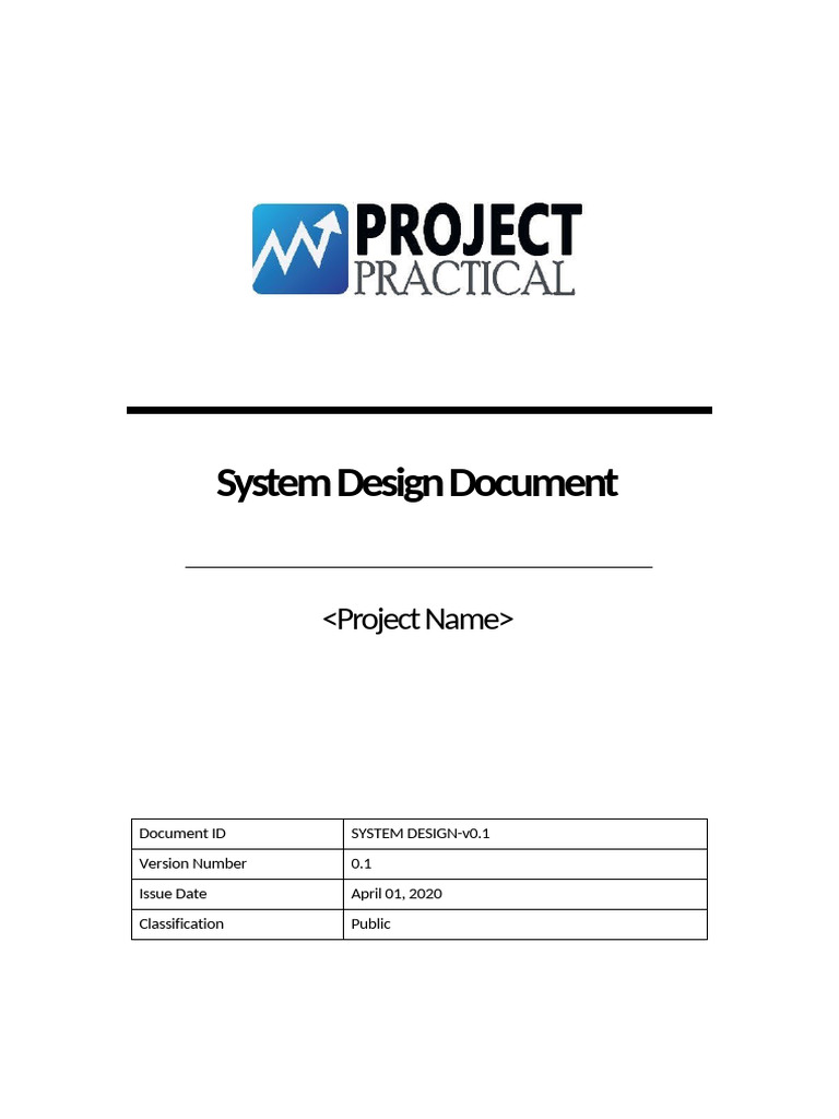 SYSTEM DESIGN DOCUMENT TEMPLATE v0.1 | PDF | System | Graphical User ...