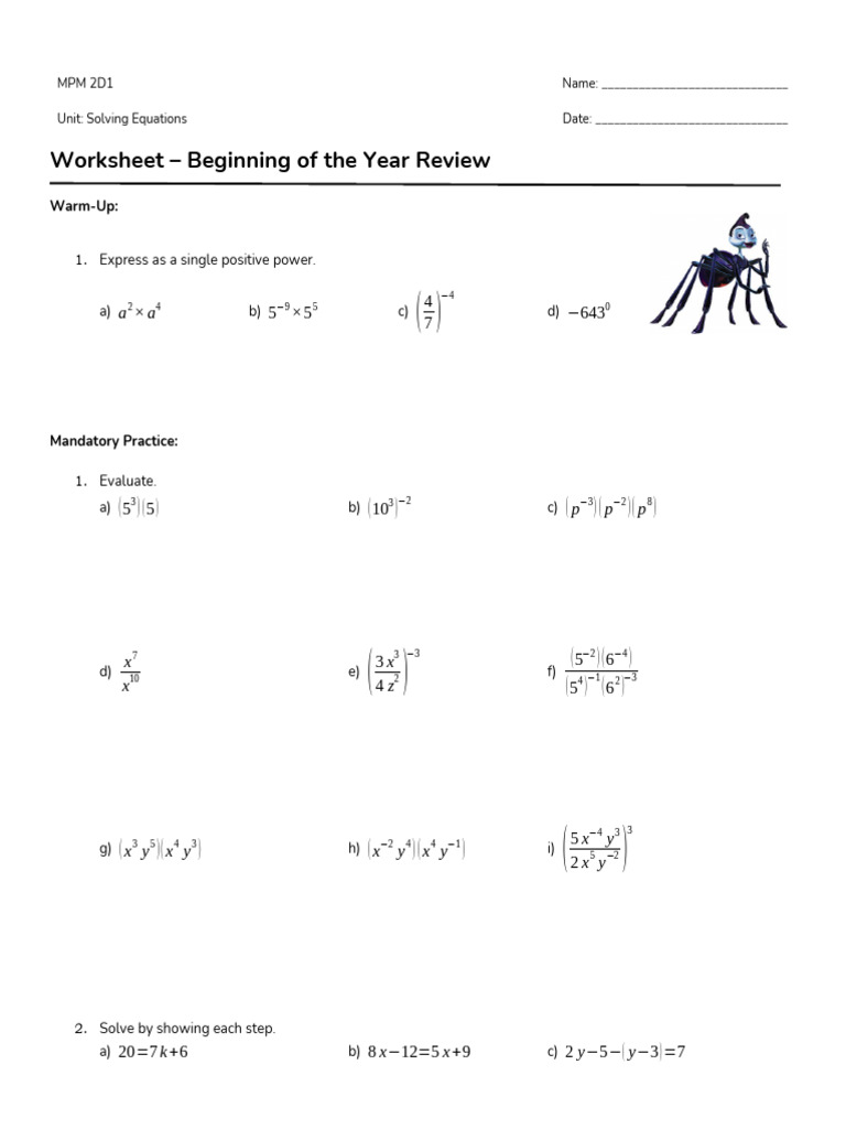 10 - Key Skills for Grade 10 Review_hw | PDF