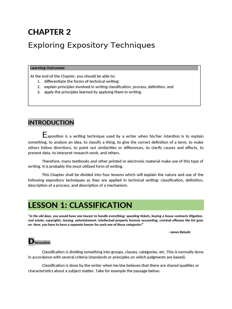 Chapter 2 Exploring Expository Techniques | PDF | Pulp (Paper) | Paper