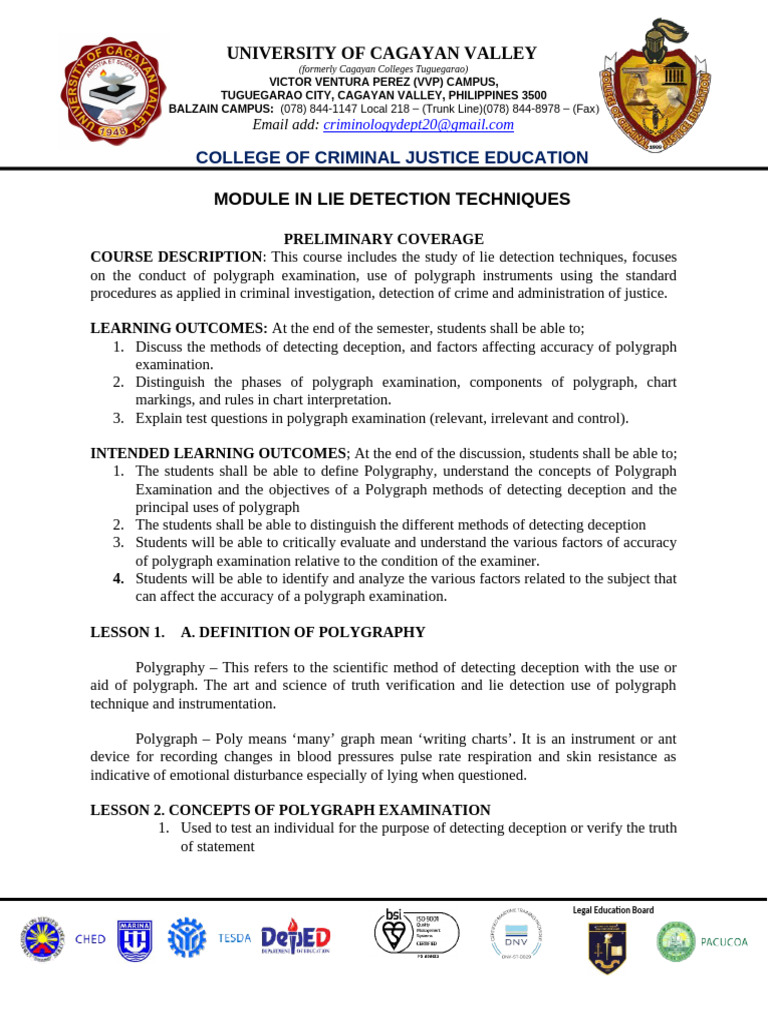 Forensic 5.Module | PDF | Polygraph