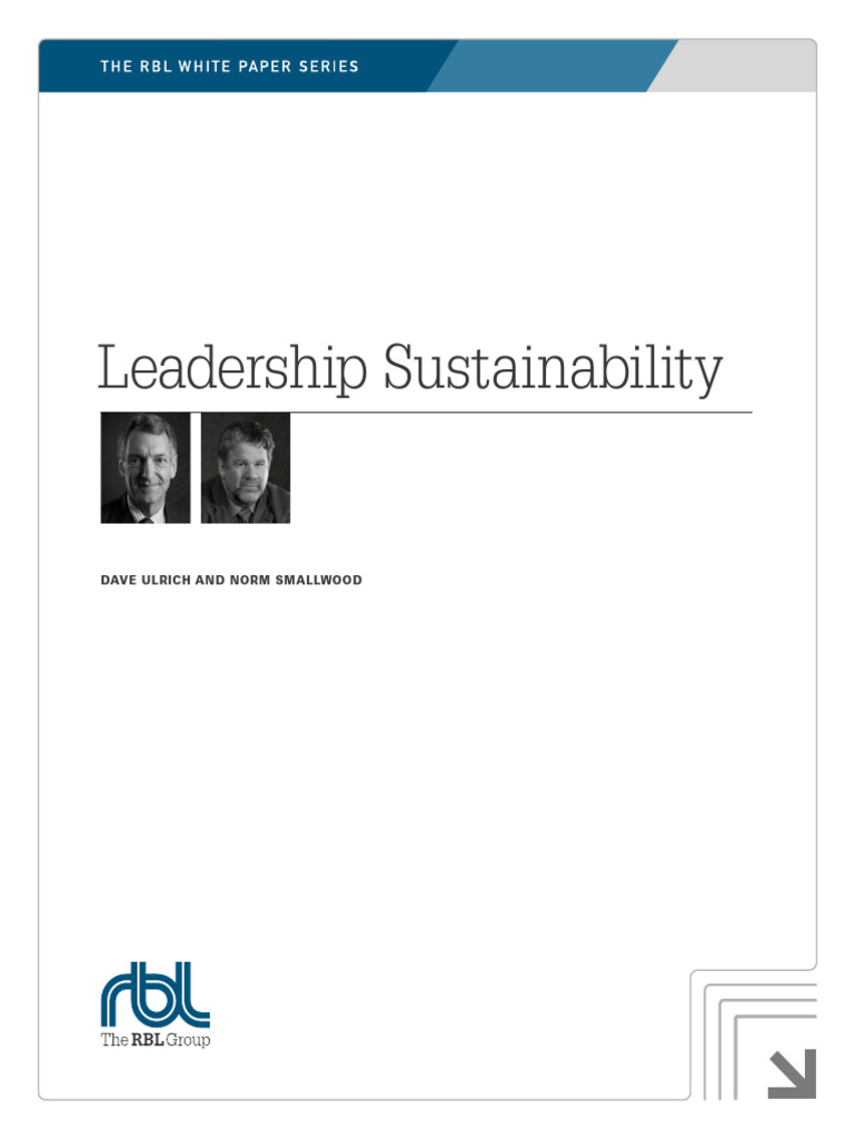 Leadership Sustainability | PDF | Leadership | Sustainability