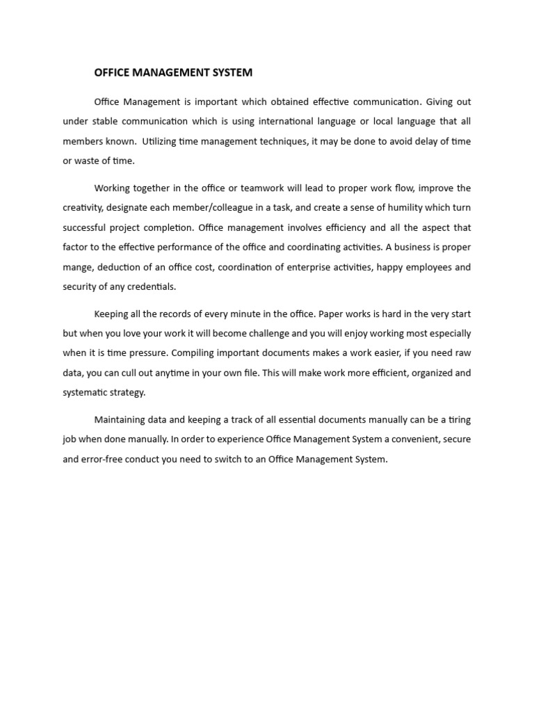 office management system | PDF