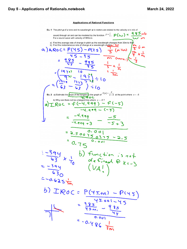 Applications of Rationals Overview | PDF