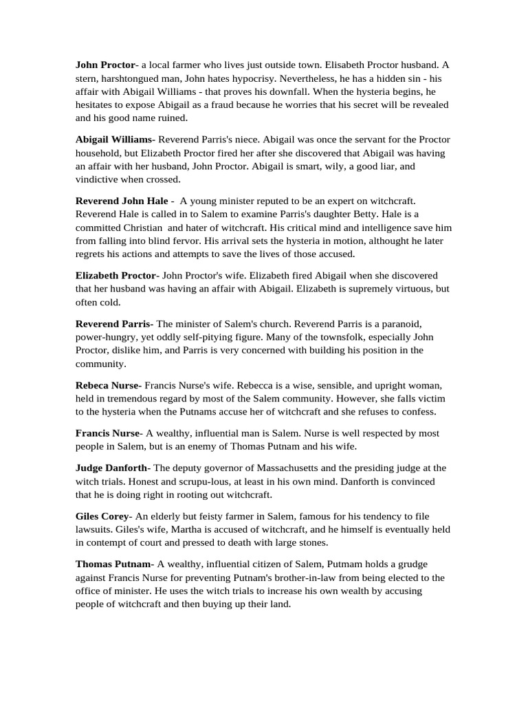 John Proctor | PDF | Salem, Massachusetts | Witch Trials