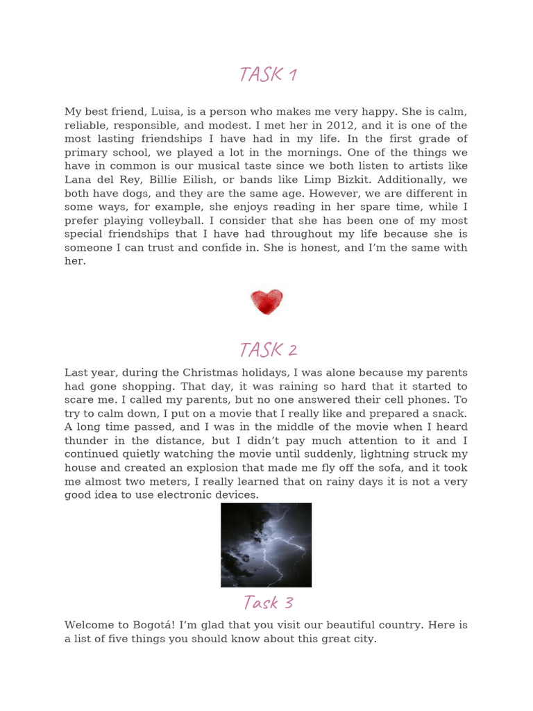 TASK B1 - 1 To 4 | PDF | Bogotá