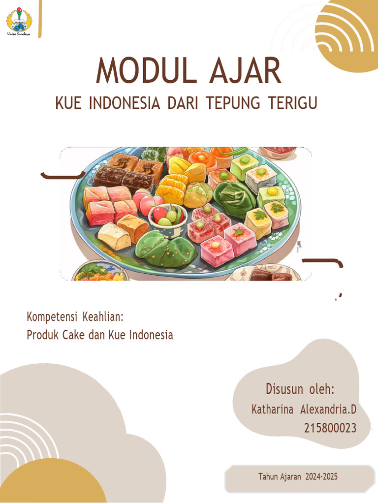 Krem Cokelat Estetik Minimalis Cover Modul Pelatihan Dokumen A4 | PDF