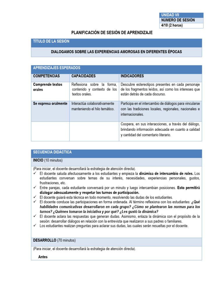 JEC Comunicacion U7 Sesion 12 | PDF | Comunicación | Amor