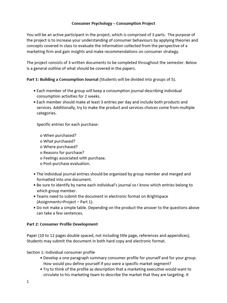 Consumer Behavior Analysis Project Guide | PDF | Market Segmentation ...