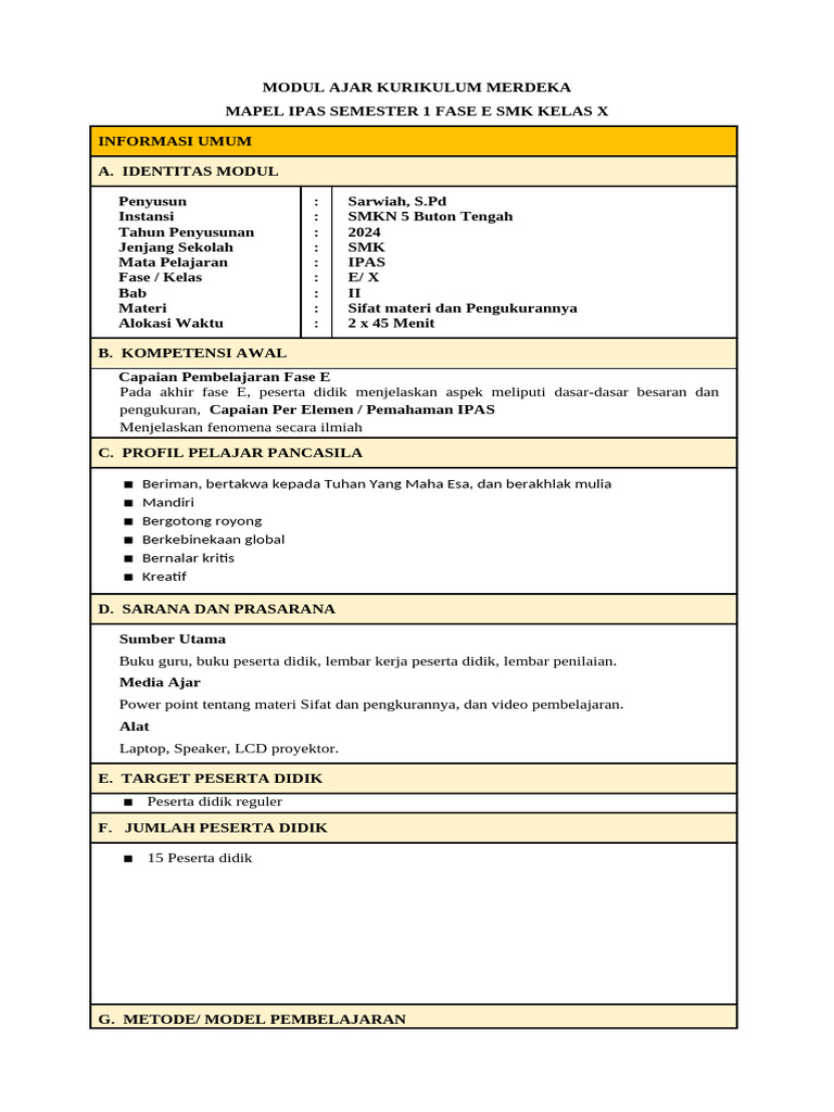 Modul Template 1 | PDF | Karier & Perkembangan