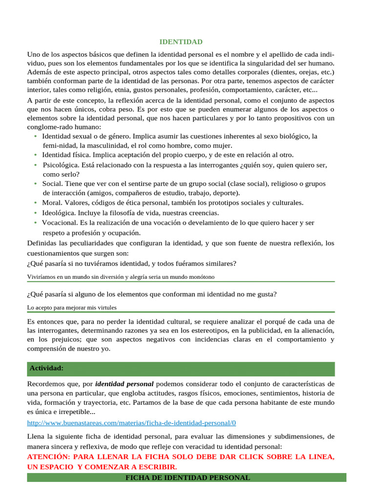Taller Identidad | PDF | Identidad de género | Masculinidad
