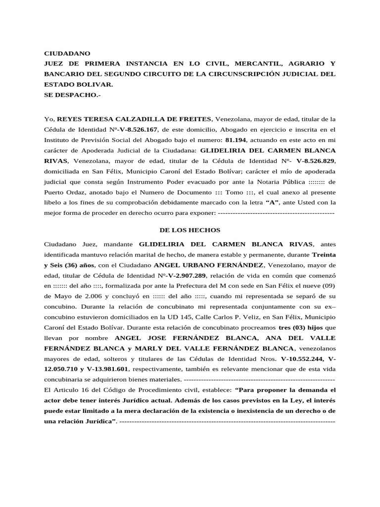 MERA DECLARATIVA GLIDELIRIA Del Carmen | PDF | Constitución | Documento de identidad