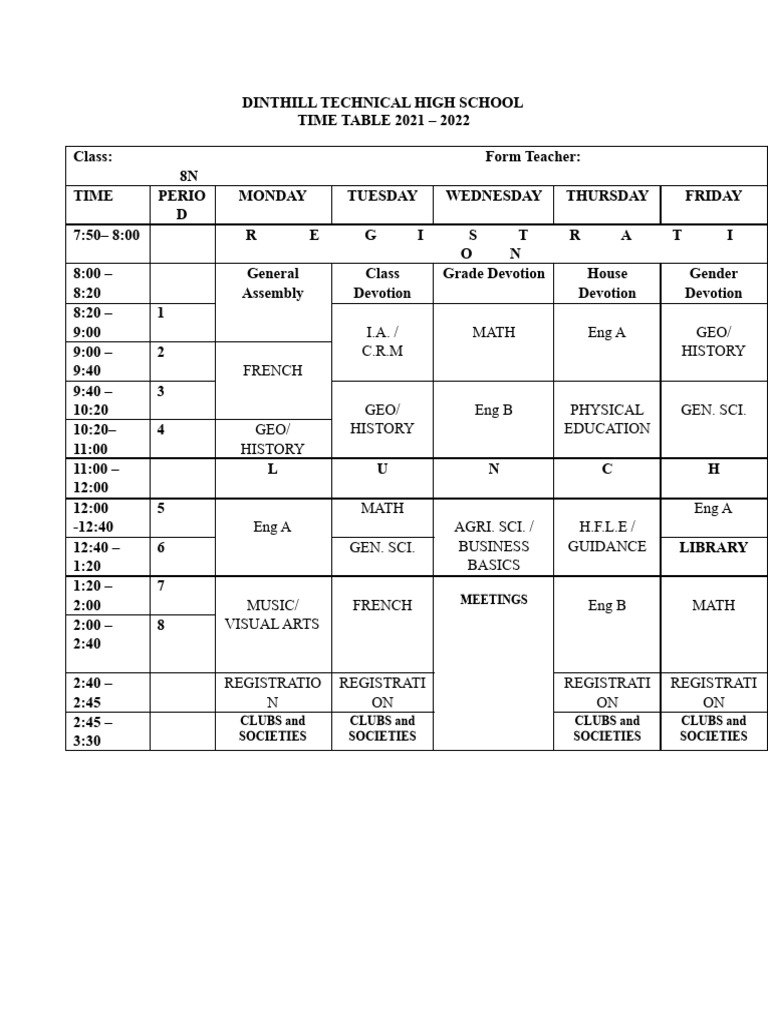 Kajhaun's 8N Timetable | PDF
